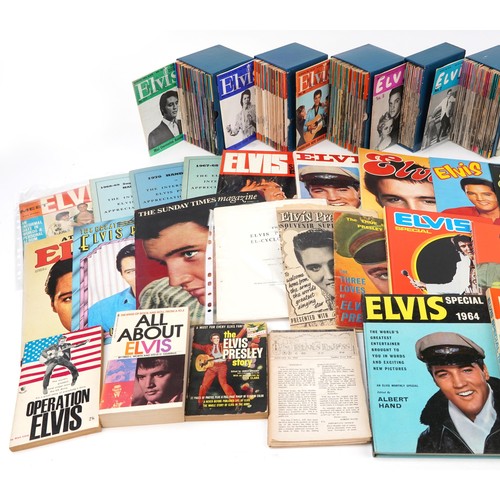 Extensive collection of Elvis Monthly magazines and Elvis memorabilia