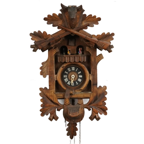 German Black Forest cuckoo clock with Cuendet Swiss musical movement ...