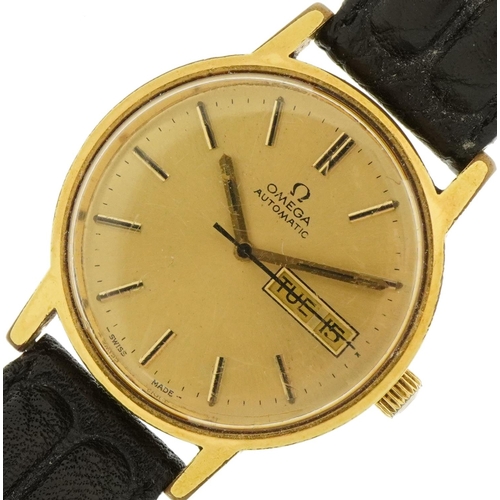 Omega, gentlemen's automatic wristwatch with day/date aperture, the ...