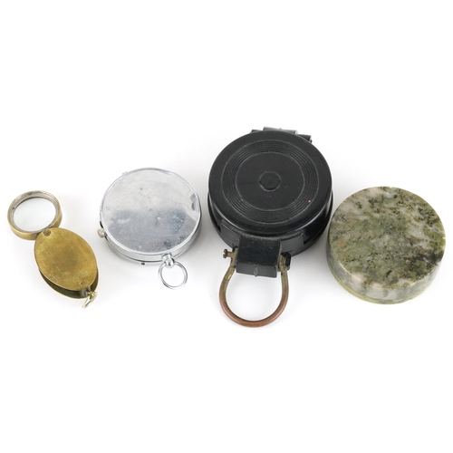 Various vintage compasses including an engineer directional compass ...