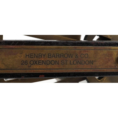 Naval interest brass sextant impressed Henry Barrow & Co London, 21.5cm ...