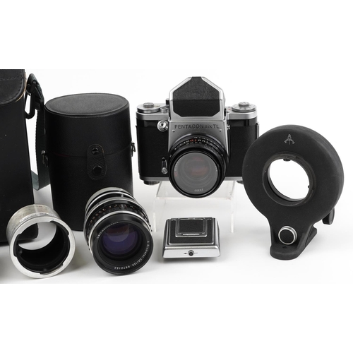 Pentacon Six TL camera with lenses, accessories and carry case ...