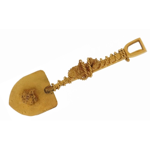 Australian gold mining interest unmarked gold spade and gold nugget ...