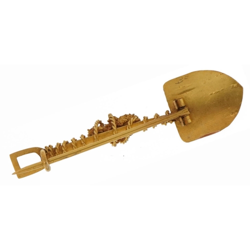 Australian gold mining interest unmarked gold spade and gold nugget ...
