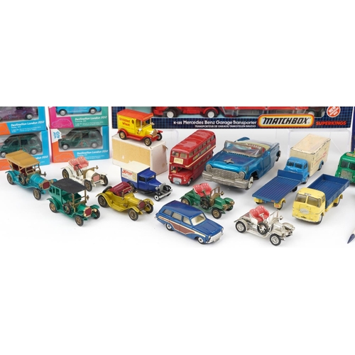 Vintage and later diecast vehicles, some with boxes including Corgi ...