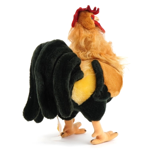 Large Steiff Hahn 40 rooster soft toy with tags, model 502347, 44cm high