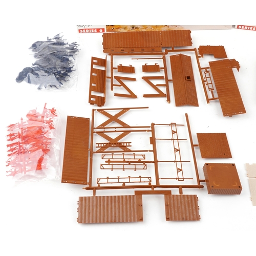 Two Airfix series 6 model kits with boxes comprising Fort Apache and ...