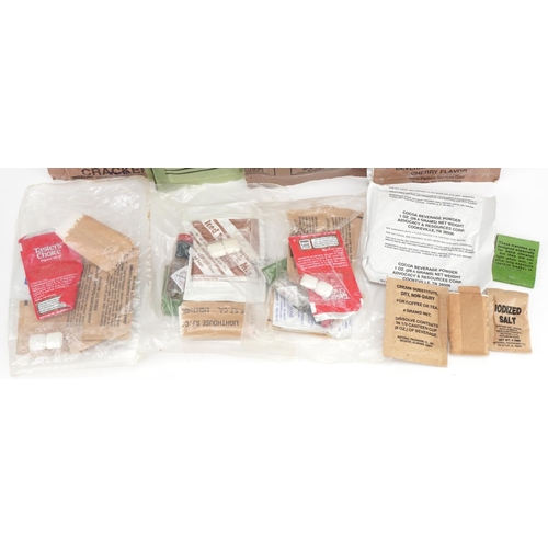 Collection of military interest ration packs