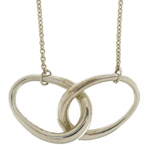 Elsa Peretti for Tiffany & Co, double interlocking loops silver ...