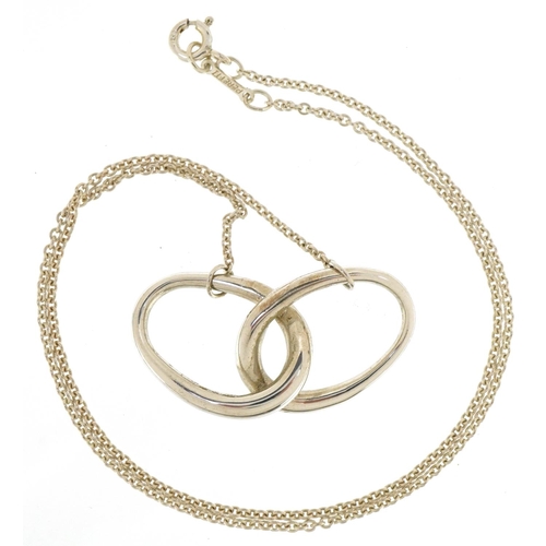 Elsa Peretti for Tiffany & Co, double interlocking loops silver ...