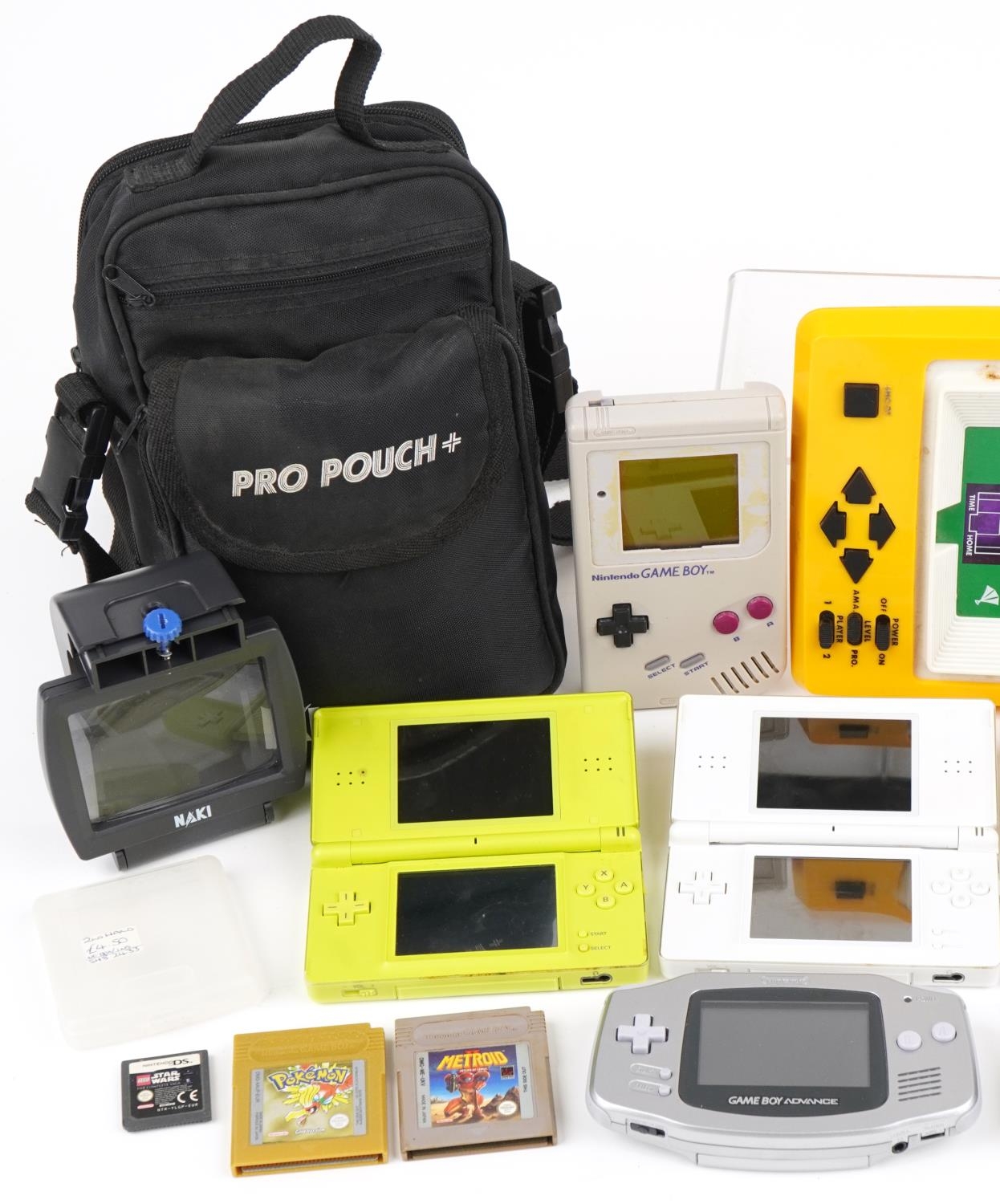 Vintage and later hand held games consoles including two original ...
