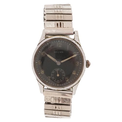 Helios, German military interest stainless steel manual wind wristwatch ...