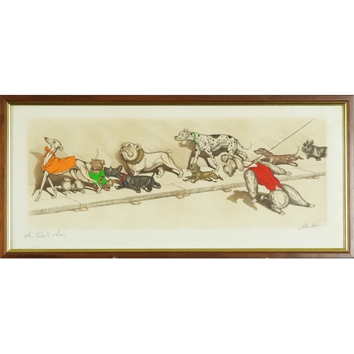 Boris O'Klein (1893-1985) - Dirty dogs of Paris, colour lithograph ...