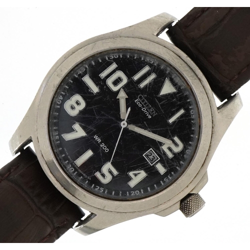 Citizen, a gentlemen's Citizen Eco Drive WR200 quartz wristwatch having ...