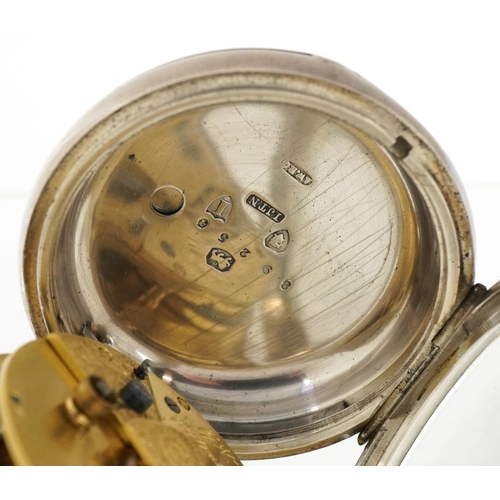G W Wilson, a Victorian silver open face key wind pocket watch, the ...