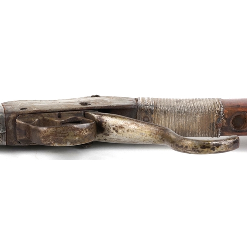 An antique lever action rifle reputedly given in 1967 by Abbas who was ...