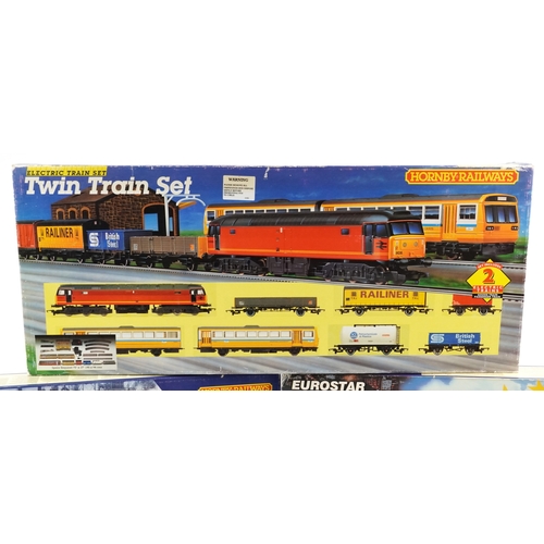 Three Hornby electric train sets comprising The Freight Hauler, The ...