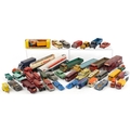 A collection of vintage Dinky and Matchbox diecast vehicles including ...