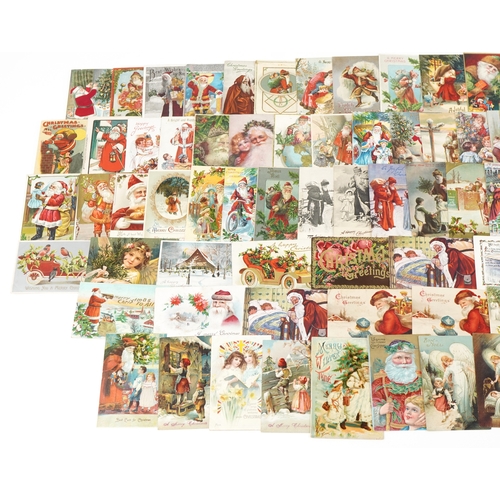 A collection of Victorian Christmas postcards.