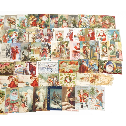 A collection of Victorian Christmas postcards.