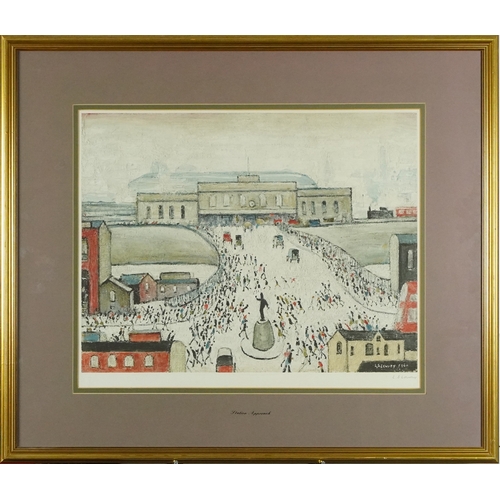 L. S. Lowry - Station Approach, 20th century British school signed ...
