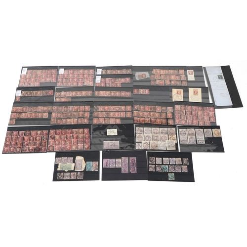 British Victorian line engraved stamps, mainly Penny Reds, a Twopence ...