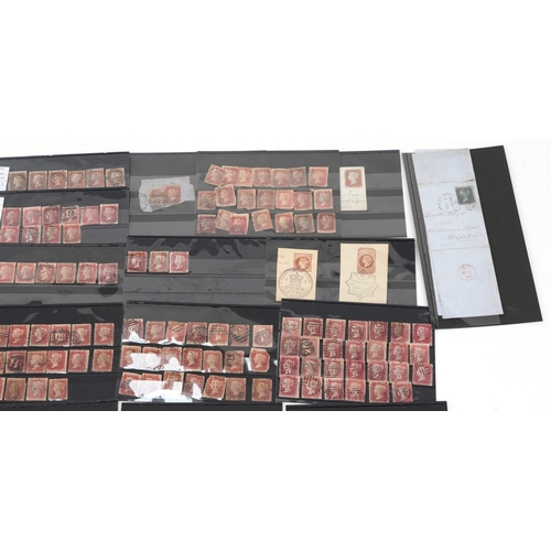 British Victorian line engraved stamps, mainly Penny Reds, a Twopence ...