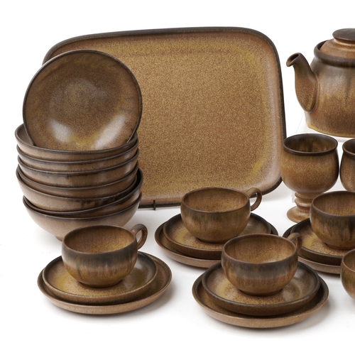 An extensive Denby stoneware dinner and tea service including tray ...