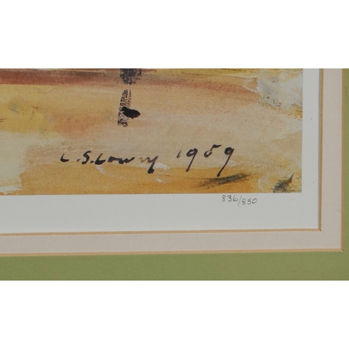 L. S. Lowry RA - Yachts 1959, a limited edition print, 836/850 by Henry ...