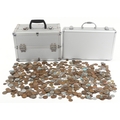 A large collection of British and world pre decimal coinage housed in ...