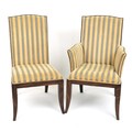 A set of 14 hardwood dining chairs retailed by Harrods circa 2004, the ...