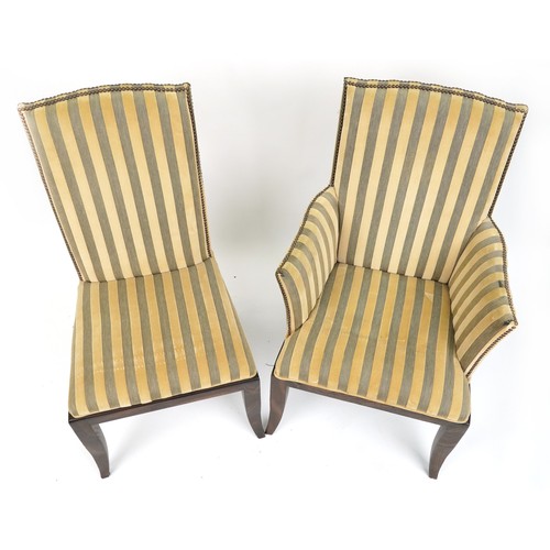 A set of 14 hardwood dining chairs retailed by Harrods circa 2004, the ...