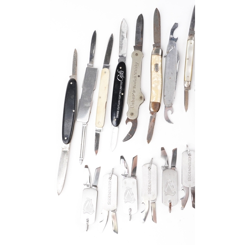 Vintage and later pocket tools including mother of pearl and bone ...