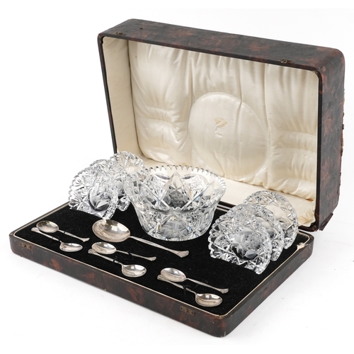 A.E. Poston & Co, a good quality cut crystal dessert service etched ...