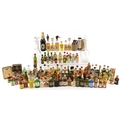 A large collection of vintage alcohol miniatures including Jack Daniels ...