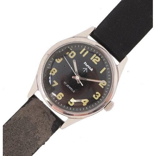 HMT, a vintage gentlemen's military interest manual wind wristwatch ...