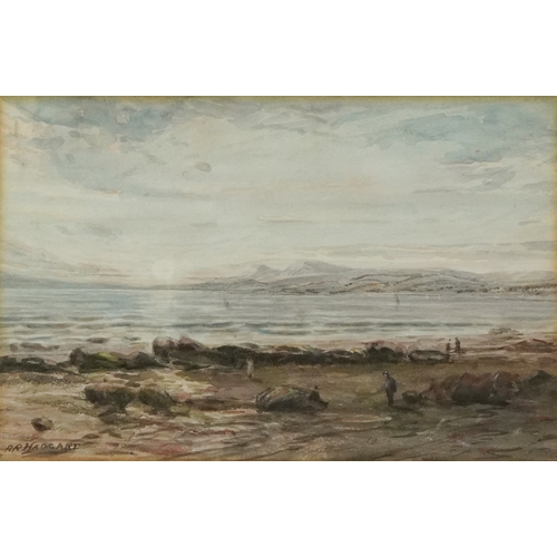 P R Haggart - Sunset, Firth of Forth, 20th century watercolour on paper ...