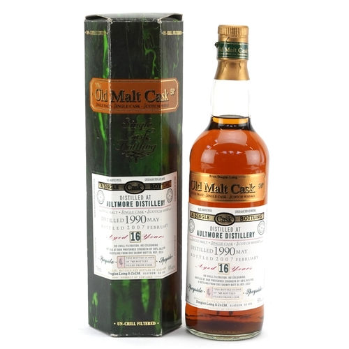 A bottle of The Old Malt Cask 16 Year Single Malt Scotch whisky ...
