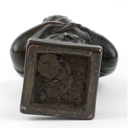 After Jean Antoine Houdon, a bronzed terracotta bust of Juliette ...