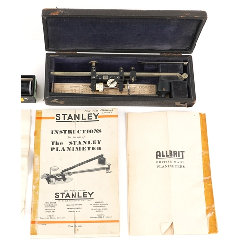 A Stanley planimeter and Otis King's Patent Calculator, the largest 23 ...
