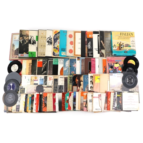 A collection of classical vinyl LP records including Tchaikovsky's ...