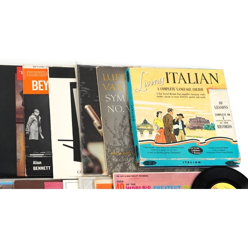 A collection of classical vinyl LP records including Tchaikovsky's ...