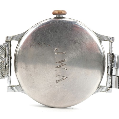 A British military interest manual wind wristwatch, the movement ...