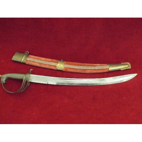1940'S INDIAN TALWAR SWORD, THE BRASS POMMEL IN THE SHAPE OF A LION'S ...