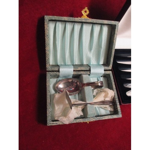 BOXED BUTTER KNIVES & CHILDS PUSHER SET