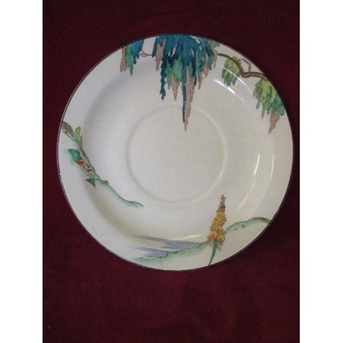 CLARICE CLIFF DESIGN - A J WILKINSON ROYAL STAFFORDSHIRE POTTERY SUNNY ...