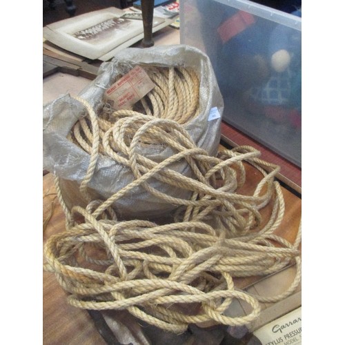 BALE OF UNUSED SISAL ROPE FROM BELFAST ROPE WORKS WITH TAG LABEL FOR ...
