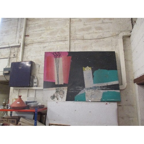 JOHN C PHILLIMORE. POSTMODERNISM. A VERY LARGE MIXED MEDIA ABSTRACT ...
