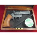STARTER REVOLVER ME MAGNUM CAL 380 9MMK MADE IN ITALY IN OAK CASE