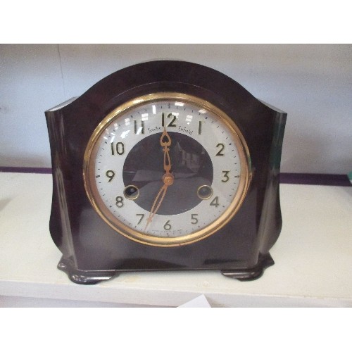 A VINTAGE BAKELITE SMITHS ENFIELD MANTLE CLOCK - WORKING - WITH ...